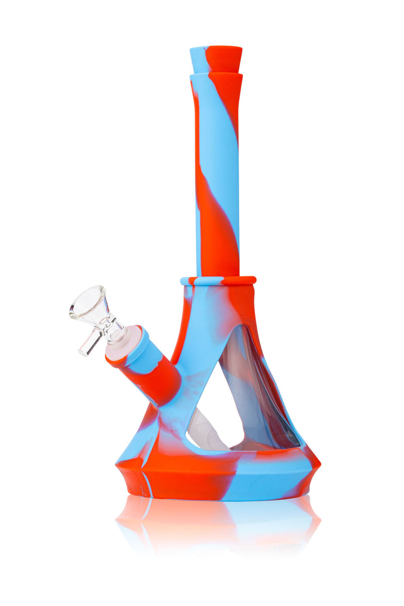 Premium 10" Hybrid SiliPli™ silicone and glass beaker bong – Crazy ...